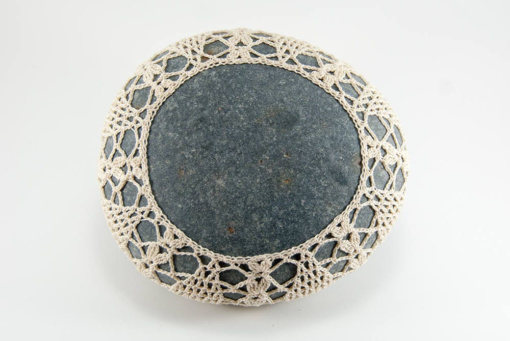 Crochet Stone Pattern DIY Lace Stone Cover Pattern Rock | Etsy