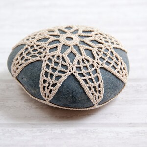 Crochet Stone Pattern, DIY, Lace Stone Cover Pattern, Rock Cozy Pattern ...