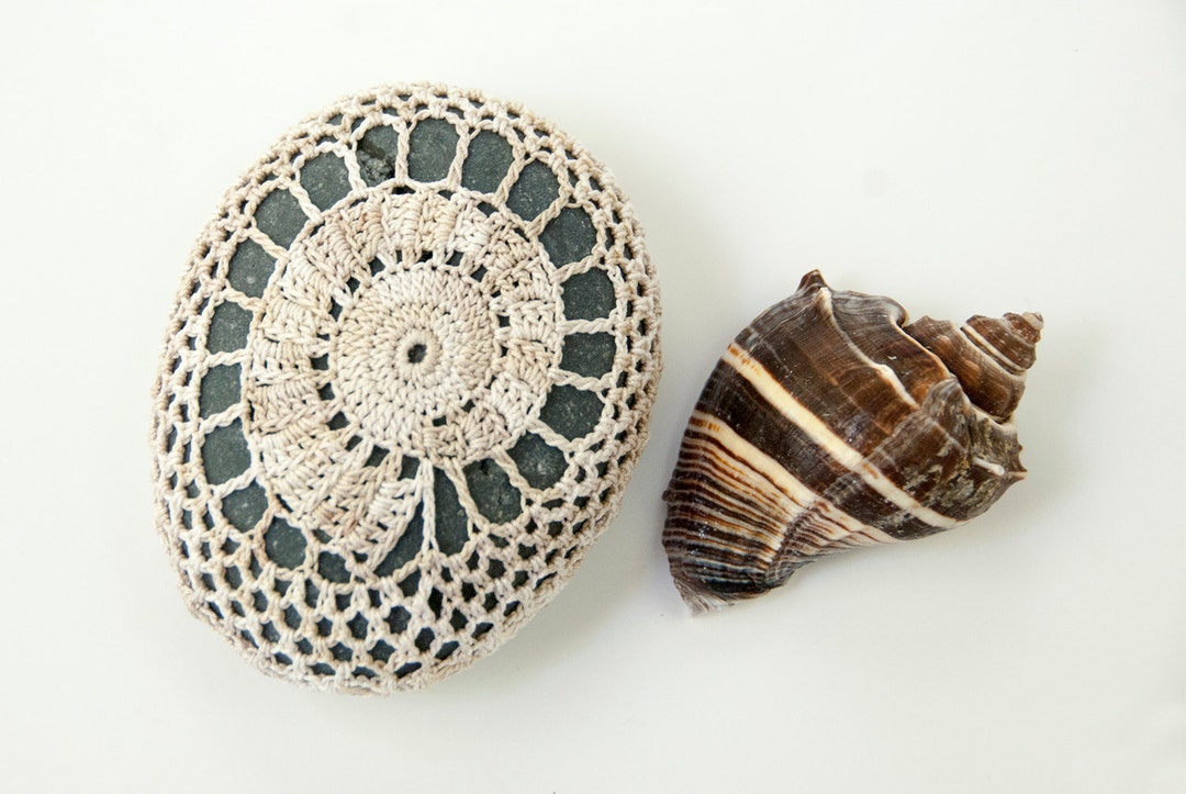 Crochet Pattern, Crochet Lace Stone Cover Pattern, Rock Cozy Pattern ...