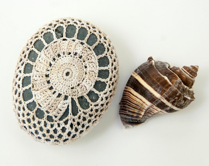 Crochet Stone Pattern, DIY, Lace Stone Cover Pattern, Rock Cozy Pattern ...