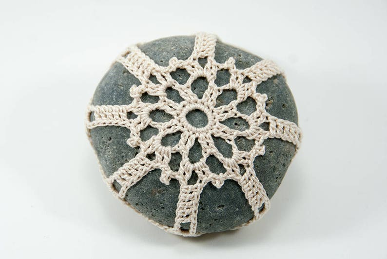 Crochet Stone Pattern DIY Lace Stone Cover Pattern Rock - Etsy