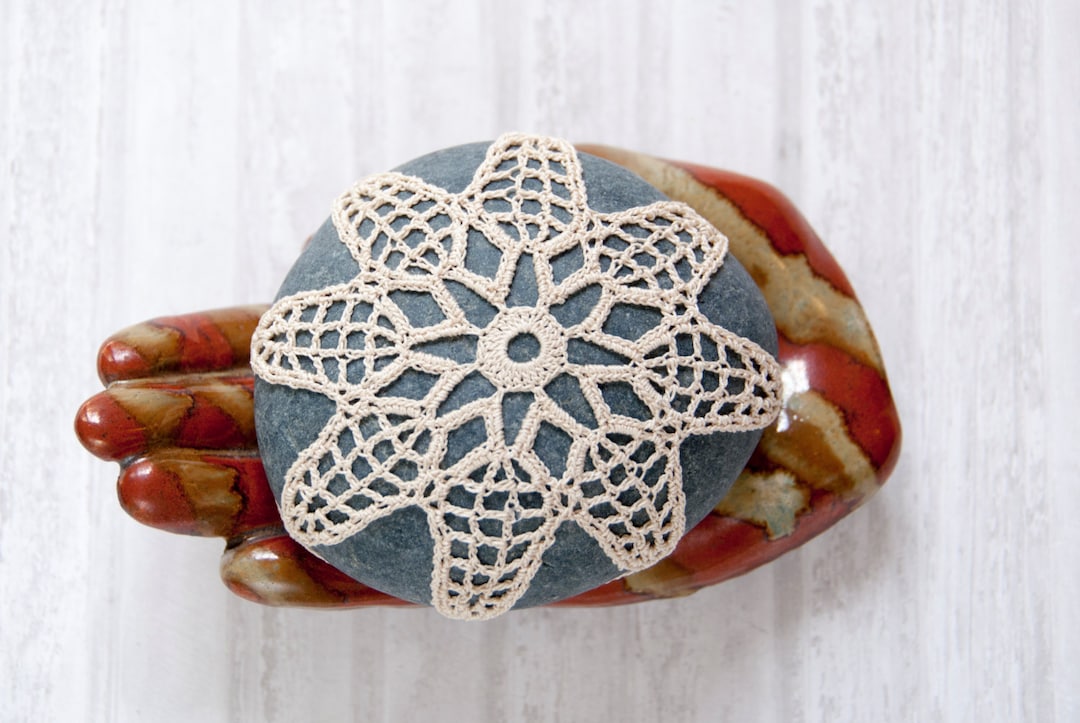 Crochet Stone Pattern, DIY, Lace Stone Cover Pattern, Rock Cozy Pattern ...