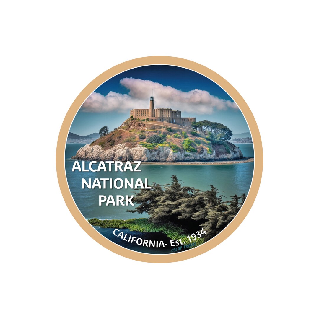 Alcatraz National Park California 4x4 Vinyl Travel Sticker - Etsy