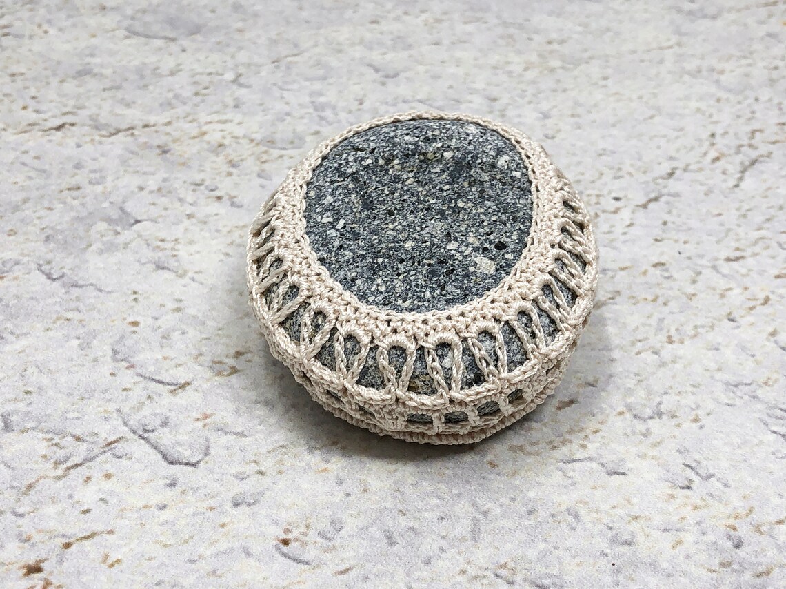 Crochet Stone Pattern, DIY, Lace Stone Cover Pattern, Rock Cozy Pattern ...