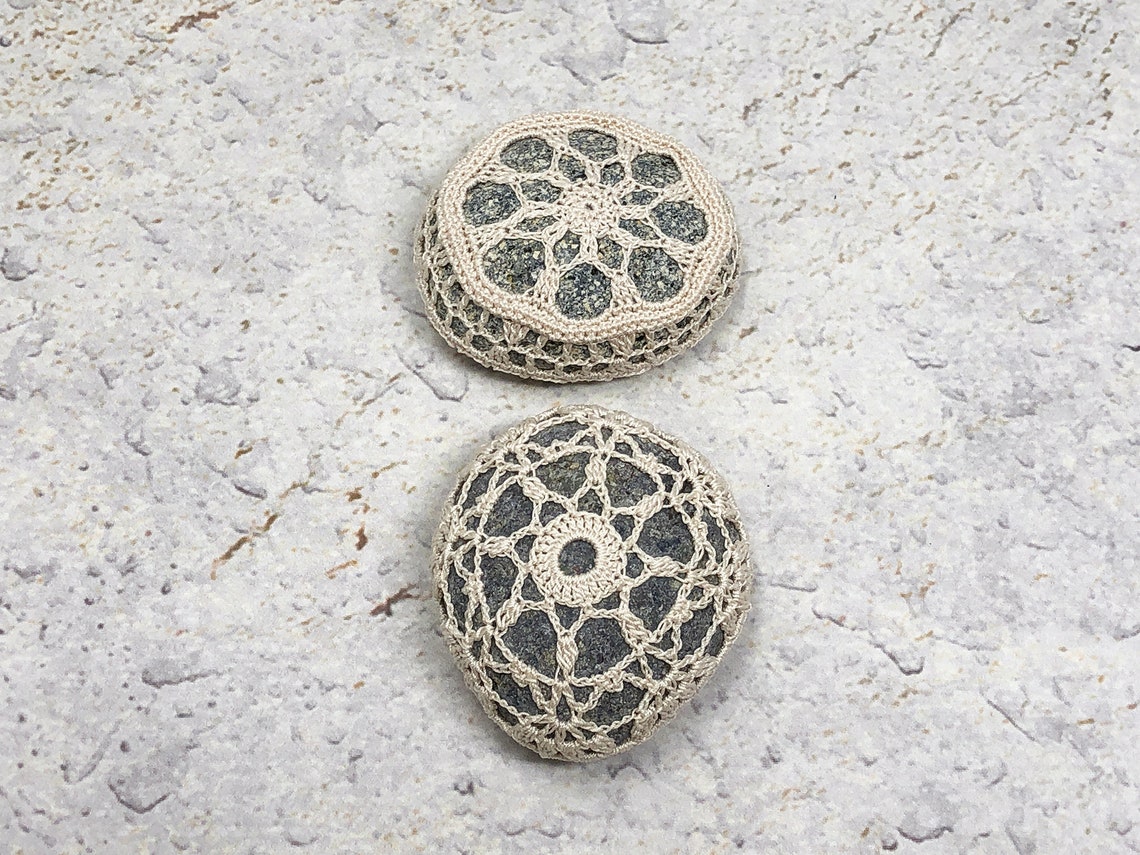 Crochet Stone Pattern DIY Lace Stone Cover Pattern Rock - Etsy