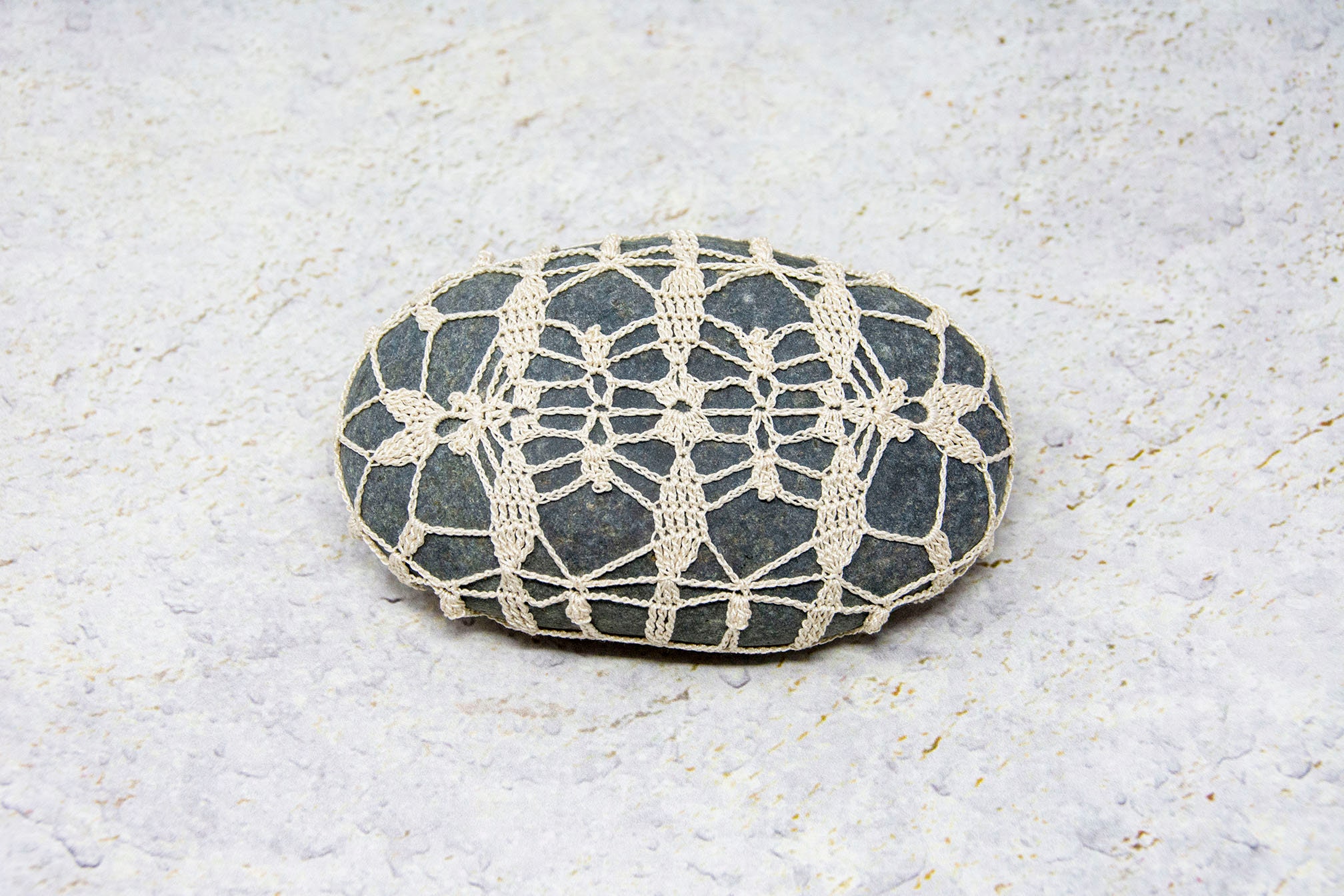 Crochet Stone Pattern, DIY, Lace Stone Cover Pattern, Rock Cozy Pattern ...