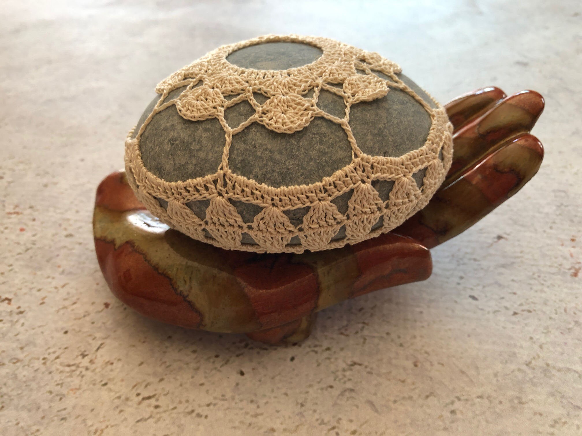 Crochet Stone Pattern DIY Lace Stone Cover Pattern Rock | Etsy