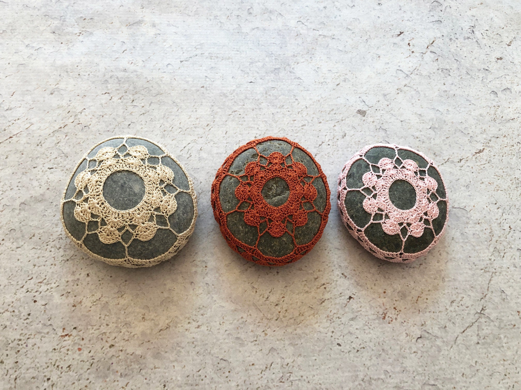 Crochet Stone Pattern DIY Lace Stone Cover Pattern Rock | Etsy