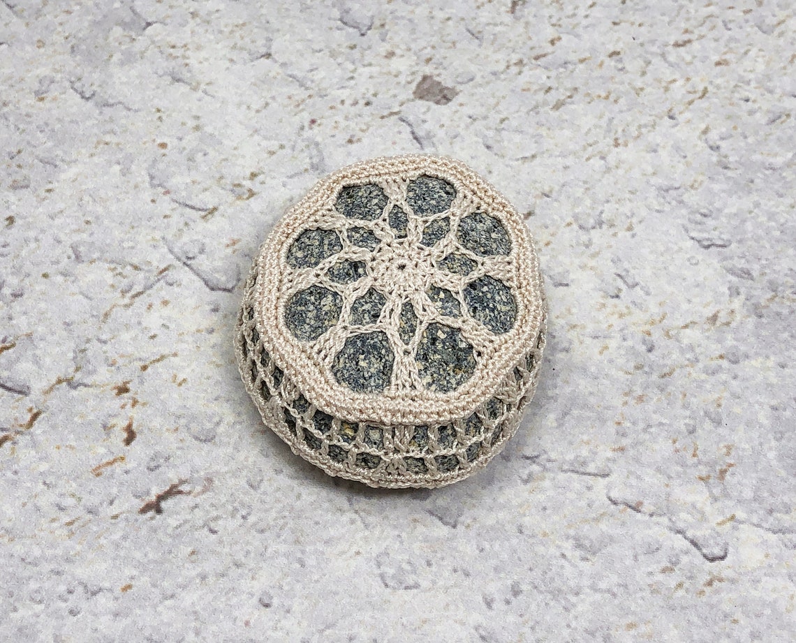 Crochet Stone Pattern, DIY, Lace Stone Cover Pattern, Rock Cozy Pattern ...