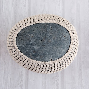 Crochet Stone Pattern, DIY, Lace Stone Cover Pattern, Rock Cozy Pattern ...