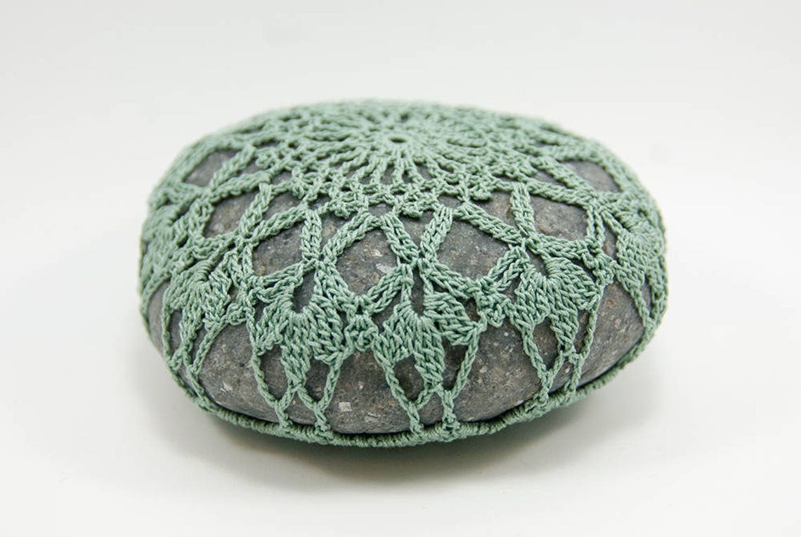Crochet Stone Pattern DIY Lace Stone Cover Pattern Crochet - Etsy