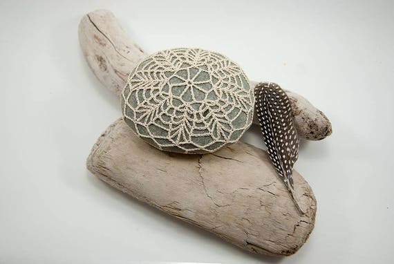 Crochet Stone Pattern DIY Lace Stone Cover Pattern Rock | Etsy