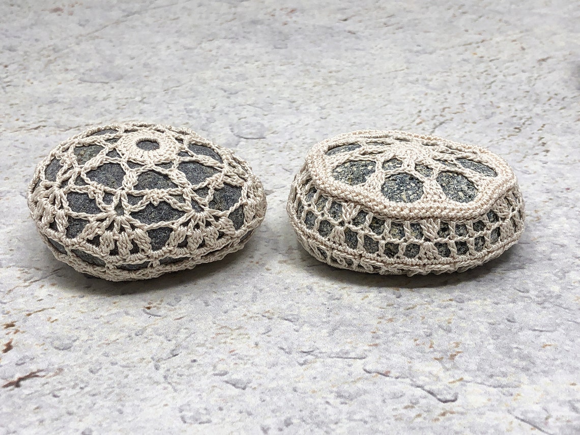 Crochet Stone Pattern DIY Lace Stone Cover Pattern Rock - Etsy