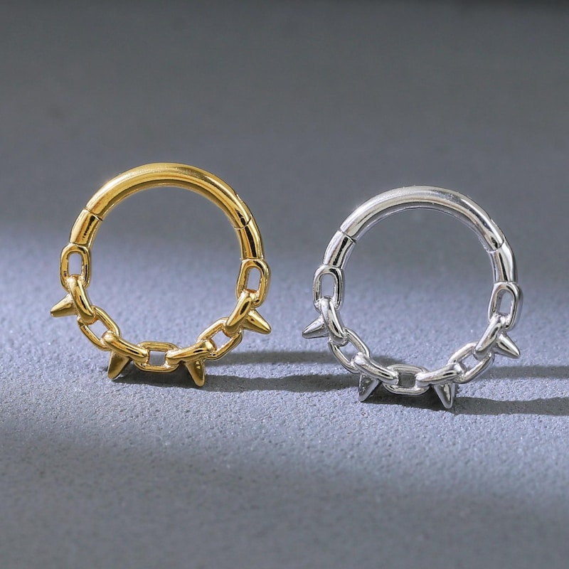 Earrings Spike Chains - Etsy