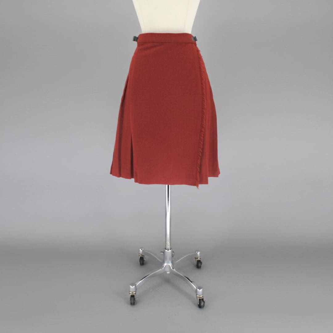 Vintage 60s Laird-portch Rust Orange Kilt Skirt M - Etsy