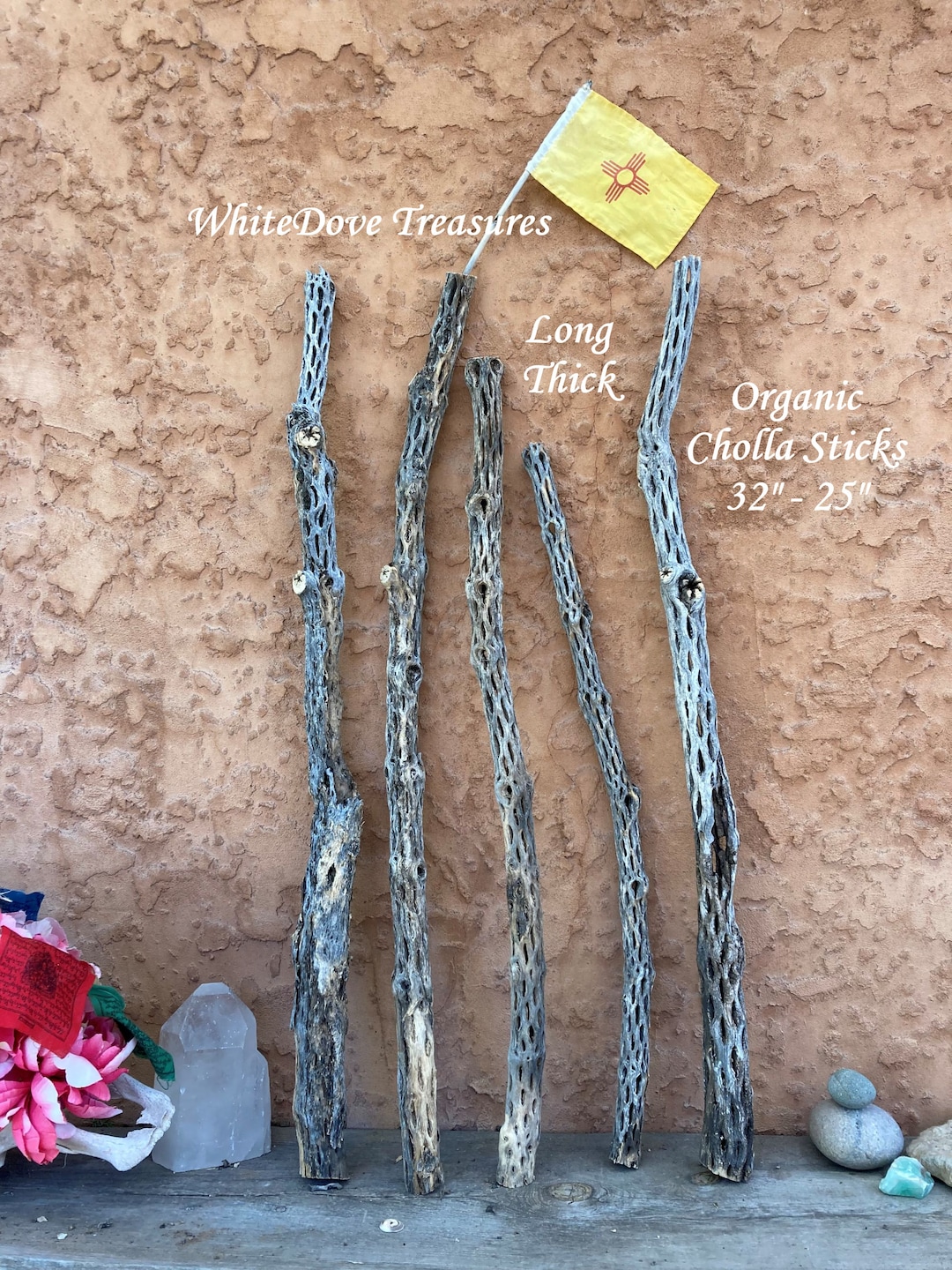 SALE 32~25" Long Thick Cholla Wood Stick Wall Art Display Pole ...