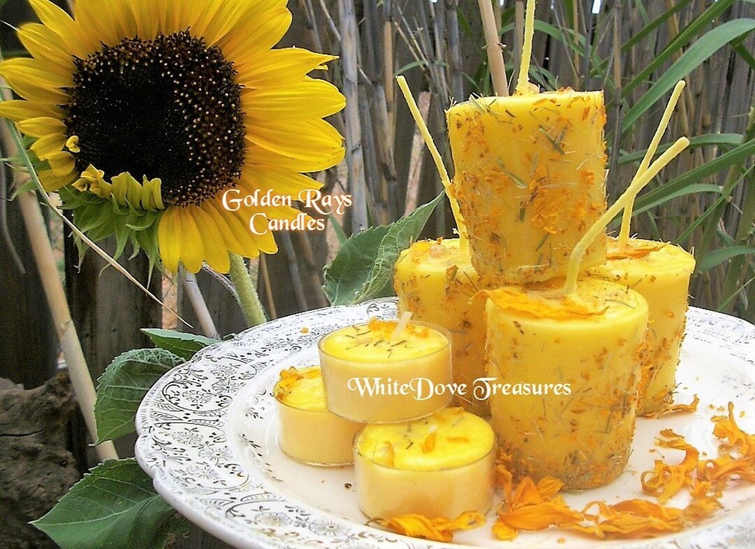 Solar Plexus Meditation Reiki Candle, Golden Ray Willpower Tealight ...