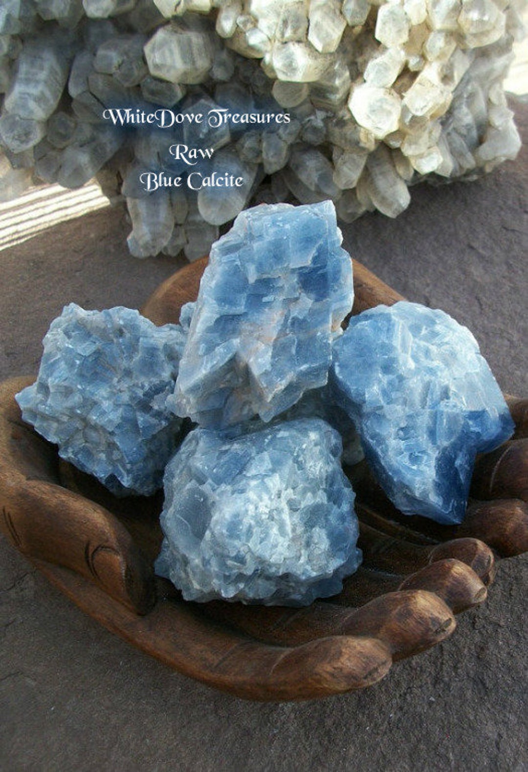 BLUE CALCITE CRYSTAL 2lbs Extra Large Blue Calcite Stone Raw - Etsy