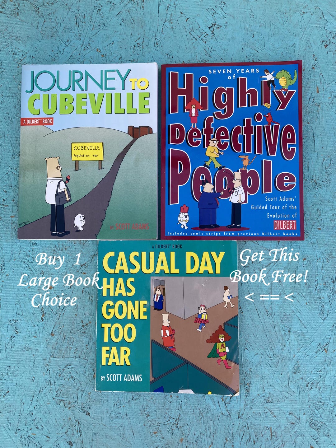 Buy 1 Get 1 Free Dilbert Comic Books Journey to Cubeville, Highly Defective People, Adult Satire ...