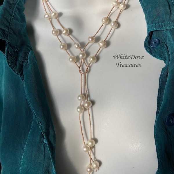 Leather Lariat - Etsy