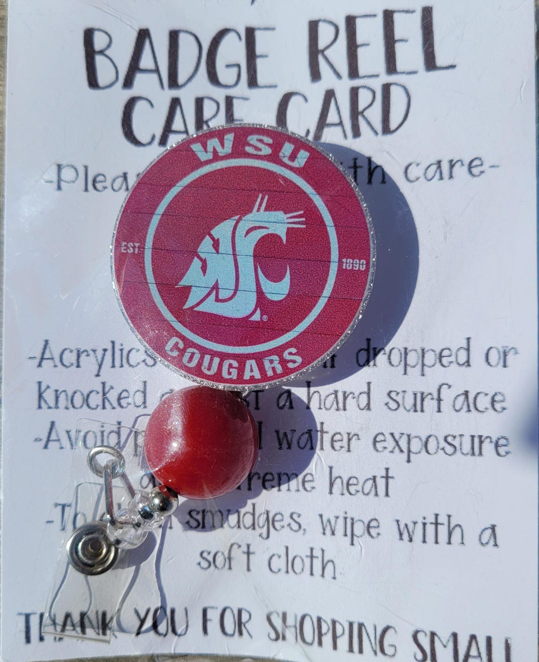 WSU Washington State University Badge Reel - Etsy
