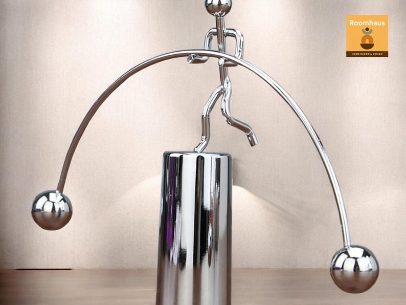 Metal Kinetic Balance Sculpture – Balancing Man Desk Ornament - Etsy