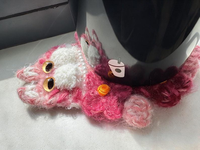 Crochet Cat Coaster, Handmade Kitty Mug Mat, Colorful Animal Coffee ...