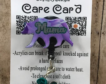 Mama Bear Badge Reel | Etsy