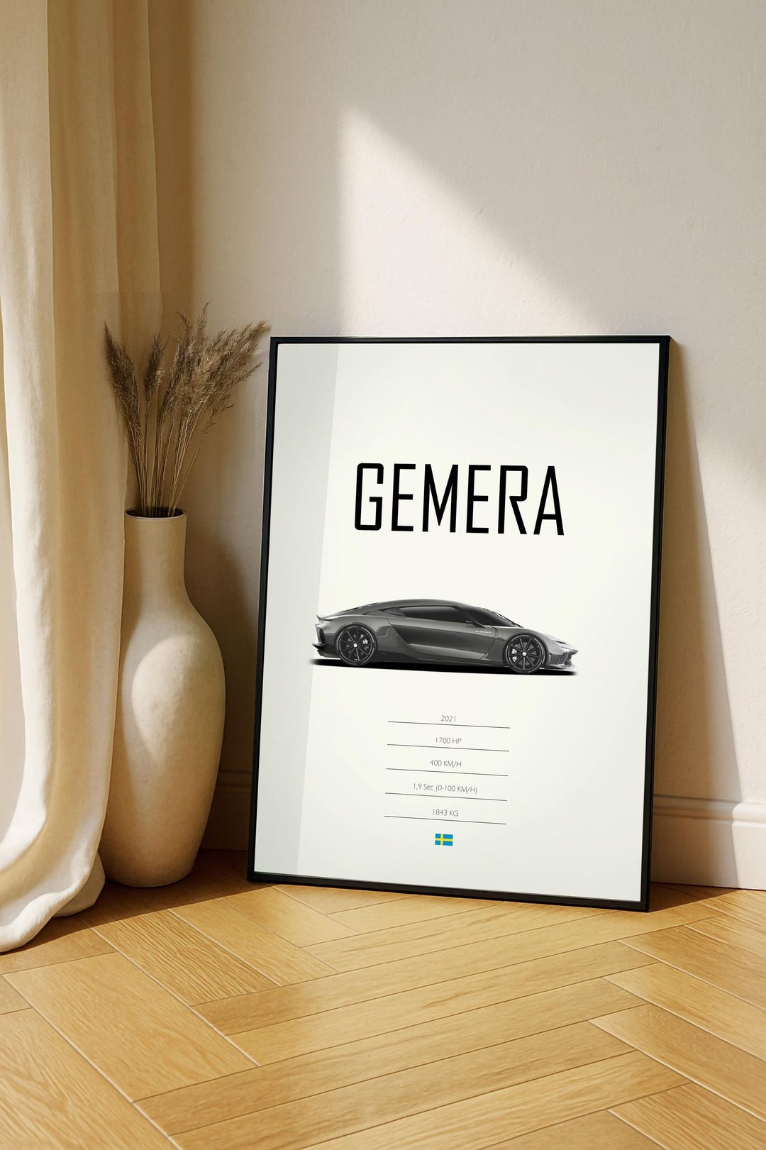 Koenigsegg Gemera Poster | Car Poster | Digital, Framed, Unframed or ...