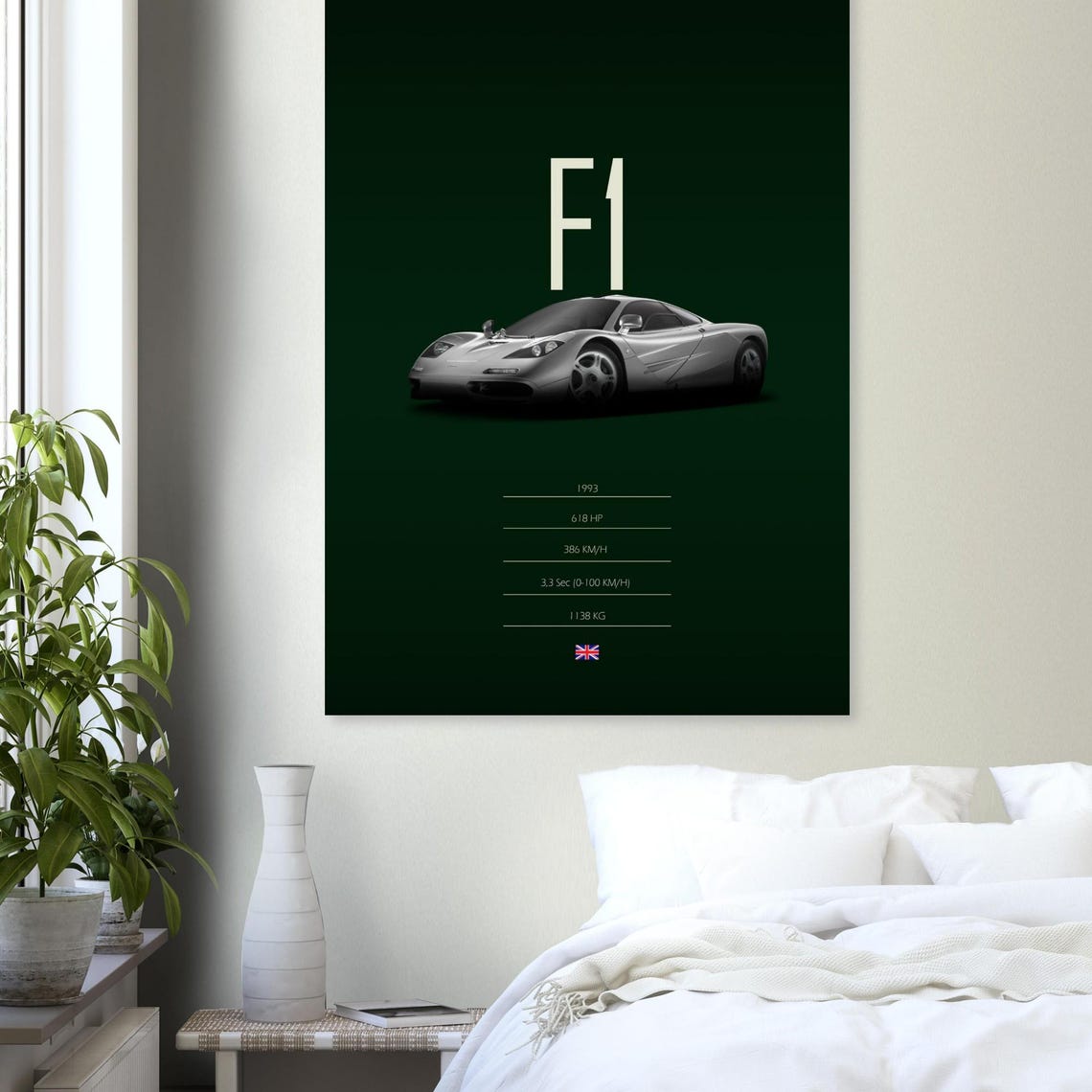 Mclaren F1 Poster – Mclaren F1 Car Wall Art – Luxury Car Print – Gift ...