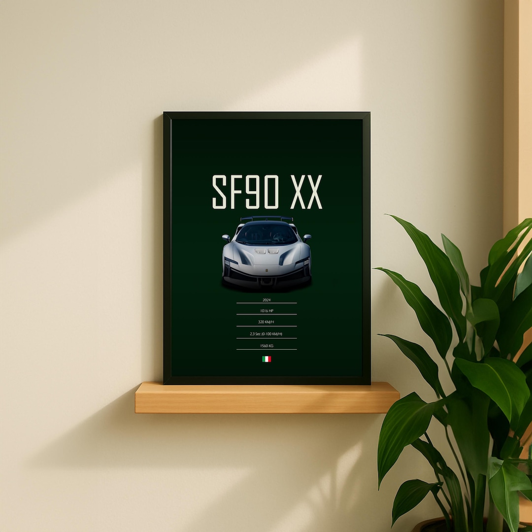 Ferrari SF90 XX Poster – Ferrari SF90 XX Car Wall Art – Luxury Car ...