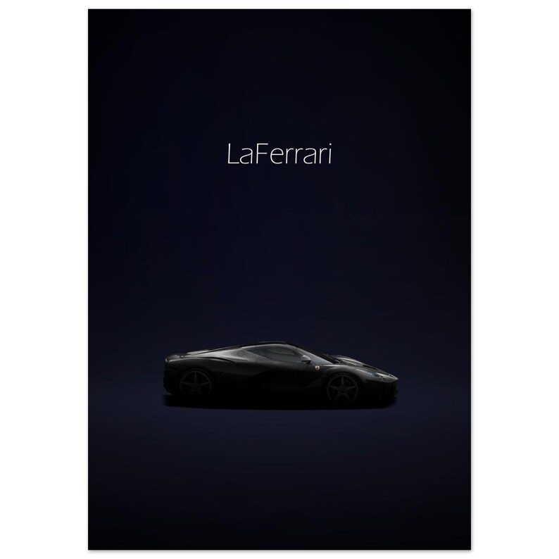 Ferrari Laferrari Poster | Car Poster | Framed or Unframed or Aluminum ...