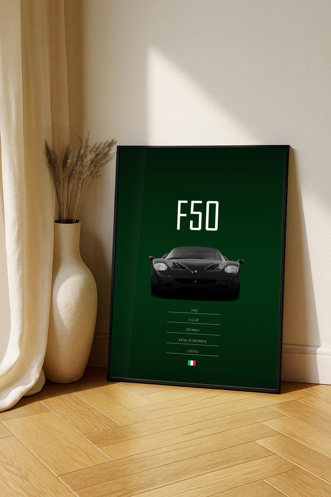 Ferrari F50 Poster | Car Poster | Digital, Framed, Unframed or Aluminum ...