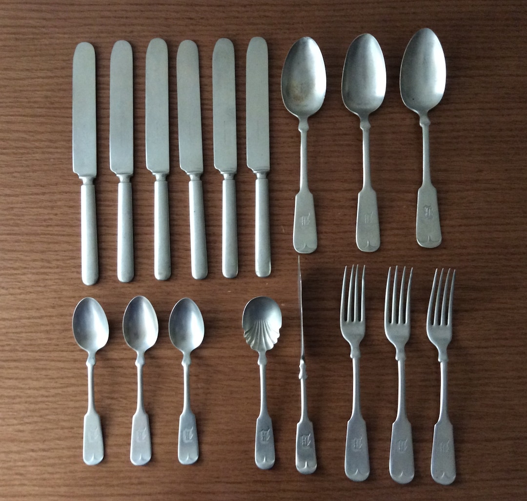 Vintage Set of Nevada Silver Metal Silverware - Etsy