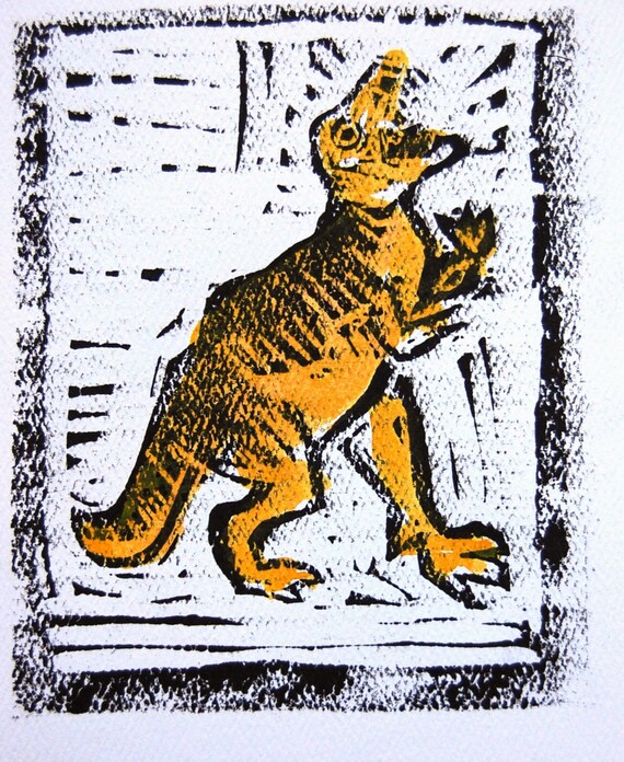 T Rex Dinosaur Card - Etsy