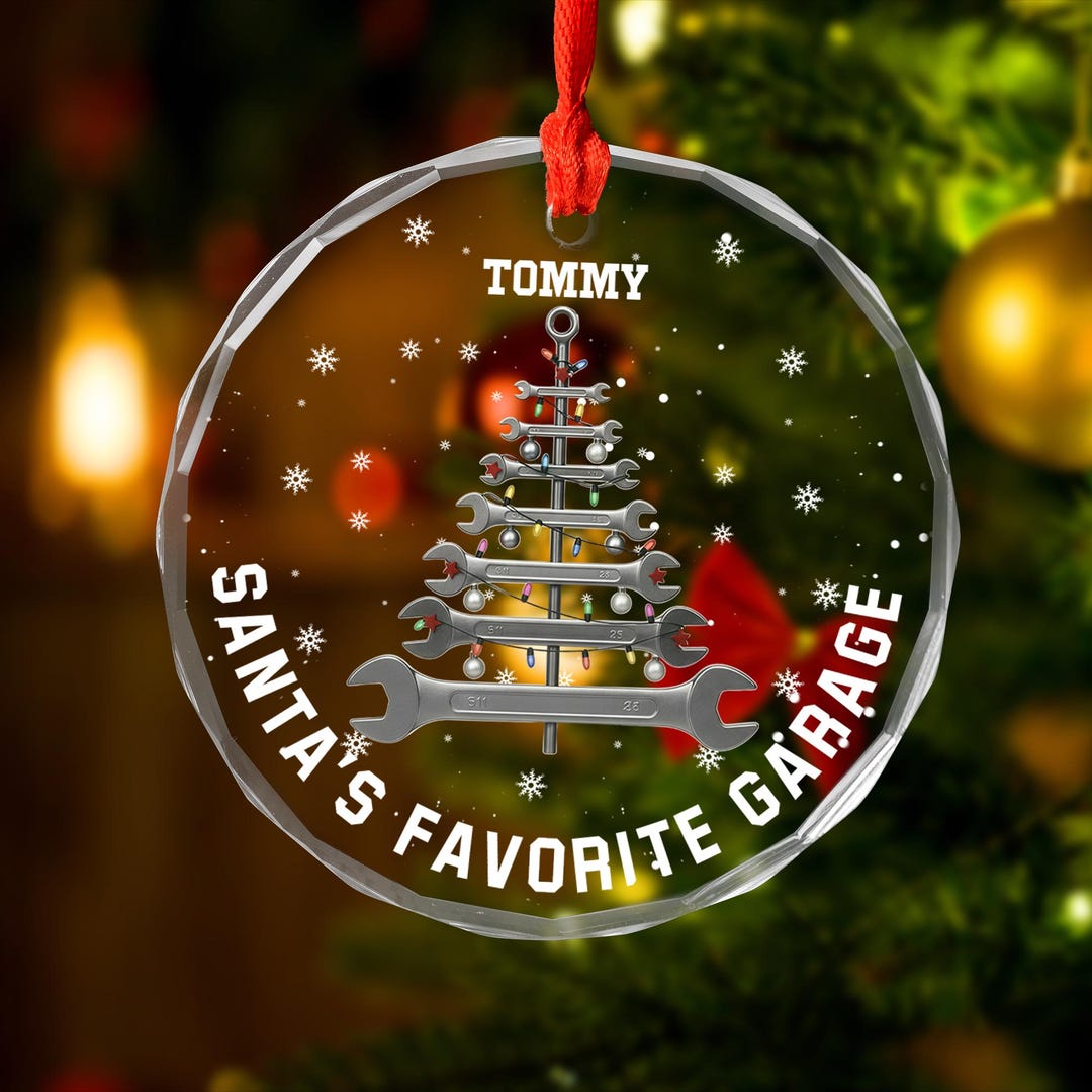 Personalized Wrench Christmas Tree Ornament, Custom Mechanic Tool Gift ...