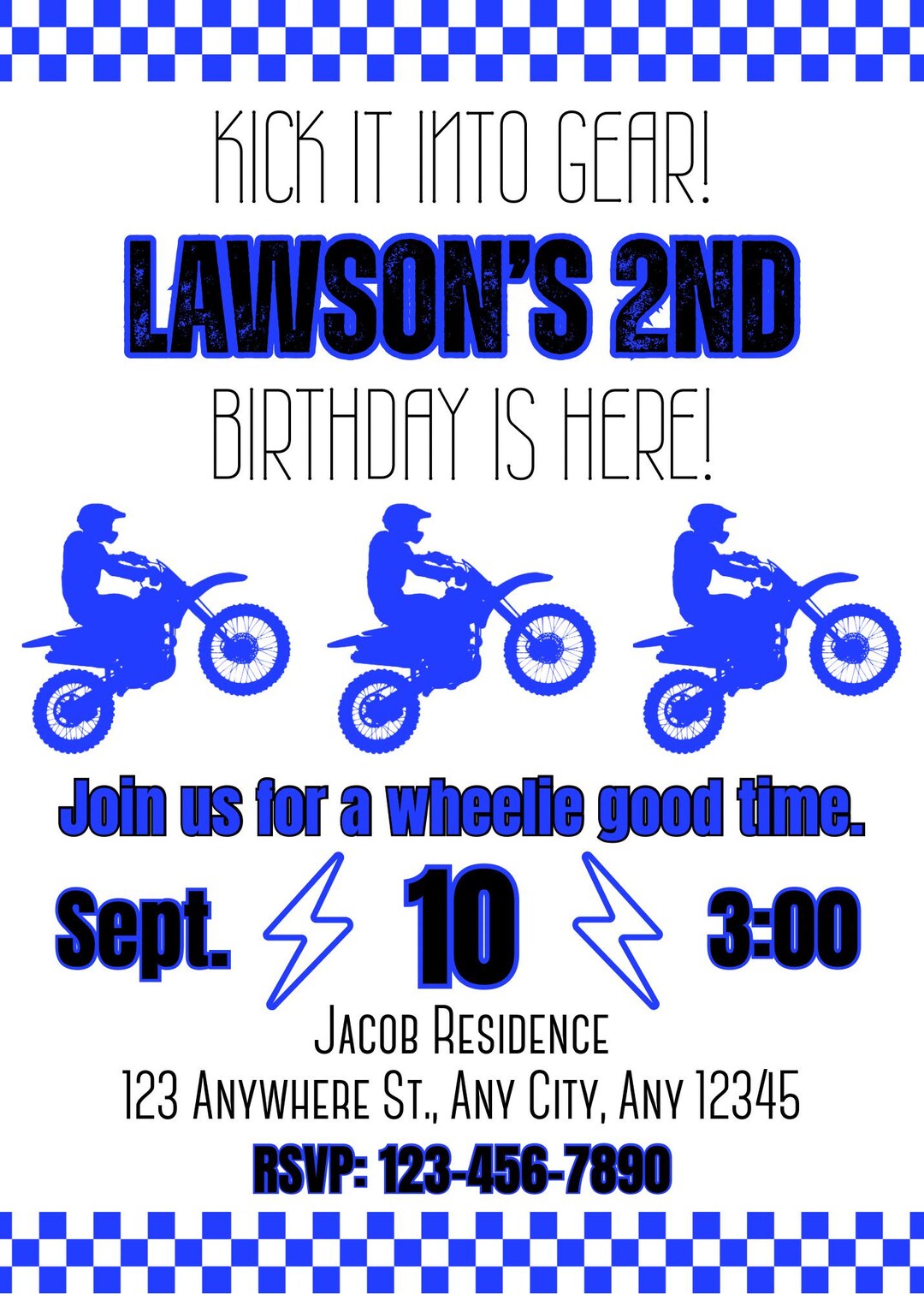 Motocross Birthday Party Invitation Template – ANY AGE - Editable in ...