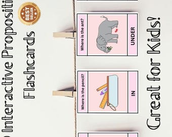 Preposition Flashcards: Grammar Learning for Preschool & Kindergarten ...