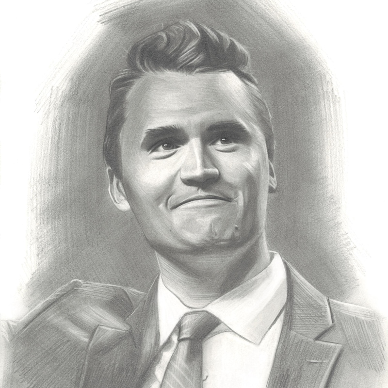 Charlie Kirk Drawing - Etsy