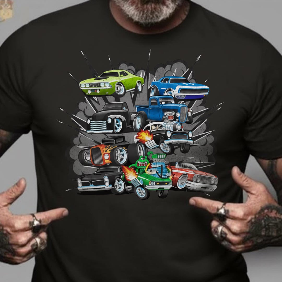 Classic Hot Rod Car Graphic Tee | Vintage Muscle Car T-shirt - Etsy
