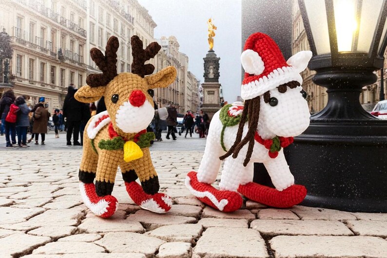Rocking Horse & Reindeer Crochet Pattern PDF Bundle, Adorable Low Sew ...