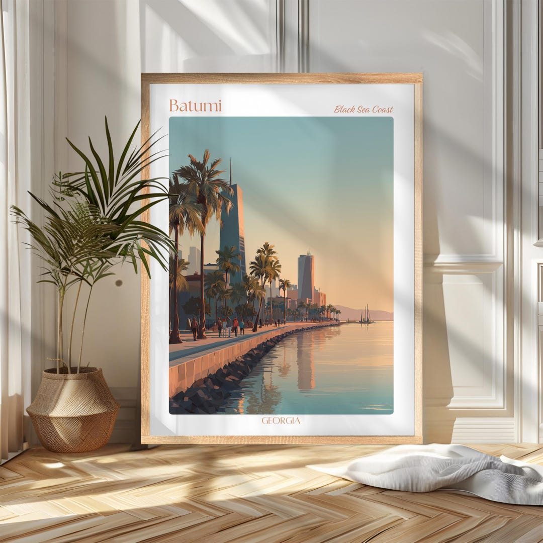 Batumi Georgia Travel Poster Print: Wanderlust Home and Office Decor ...