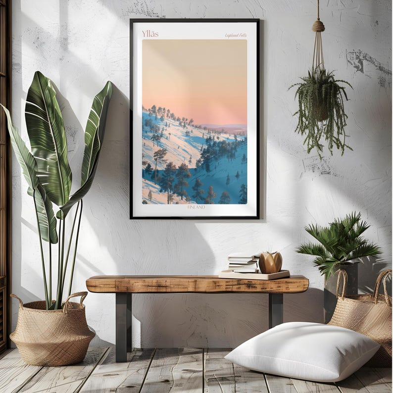 Ylläs Finland Travel Poster Print: Wanderlust Home and Office Decor ...