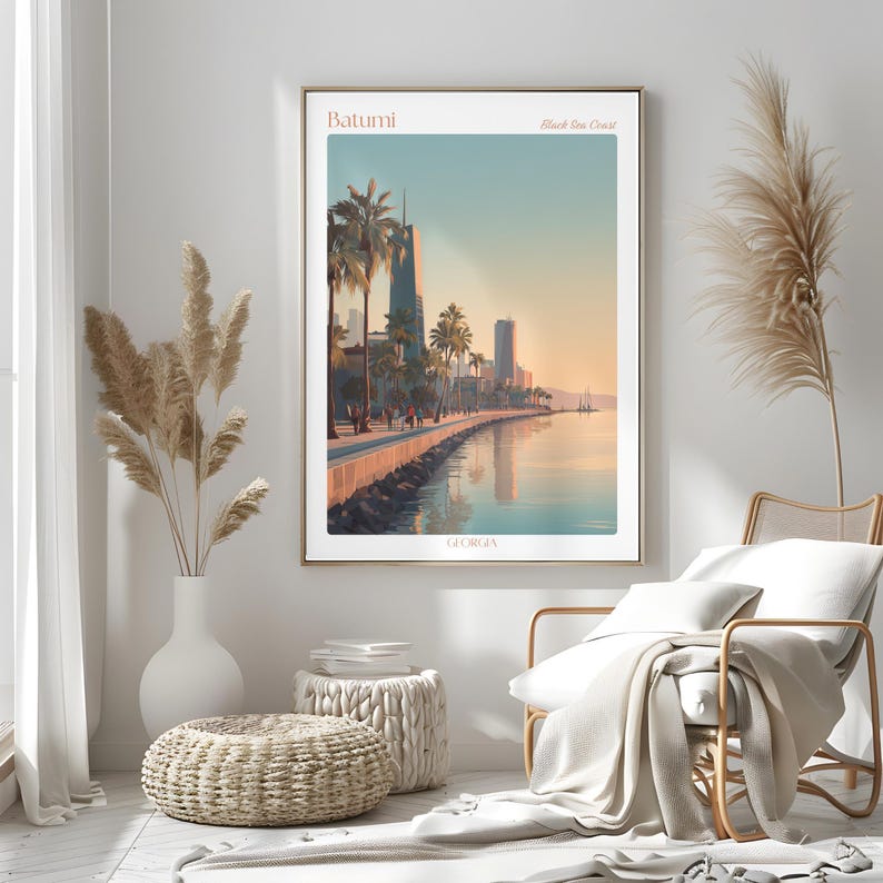 Batumi Georgia Travel Poster Print: Wanderlust Home and Office Decor ...