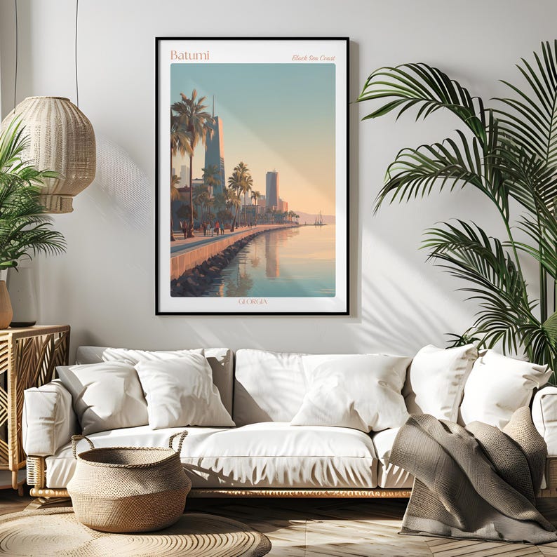 Batumi Georgia Travel Poster Print: Wanderlust Home and Office Decor ...