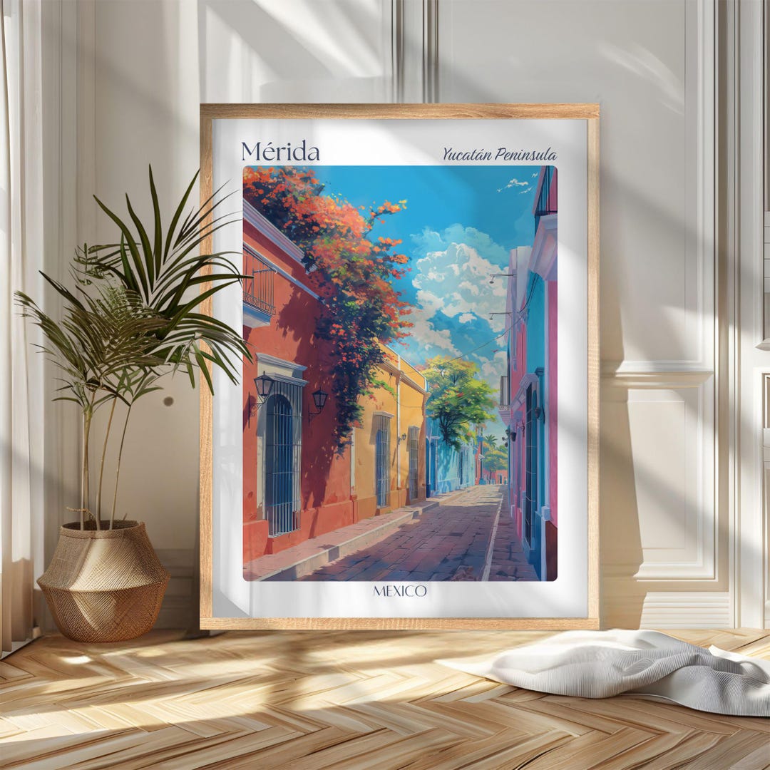 Merida Travel Poster Print, Mexico Wall Art, South American Travel ...