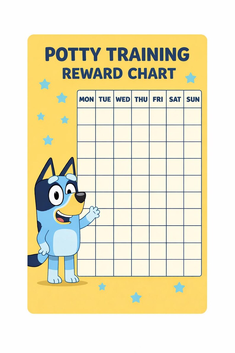Bluey Potty Reward Chart - Etsy