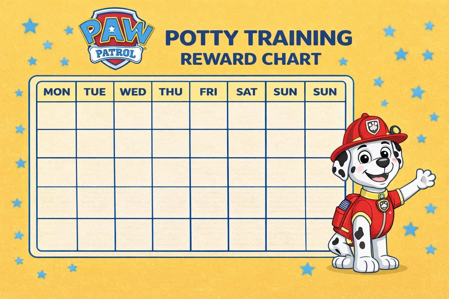 Printable Paw Patrol Reward Chart