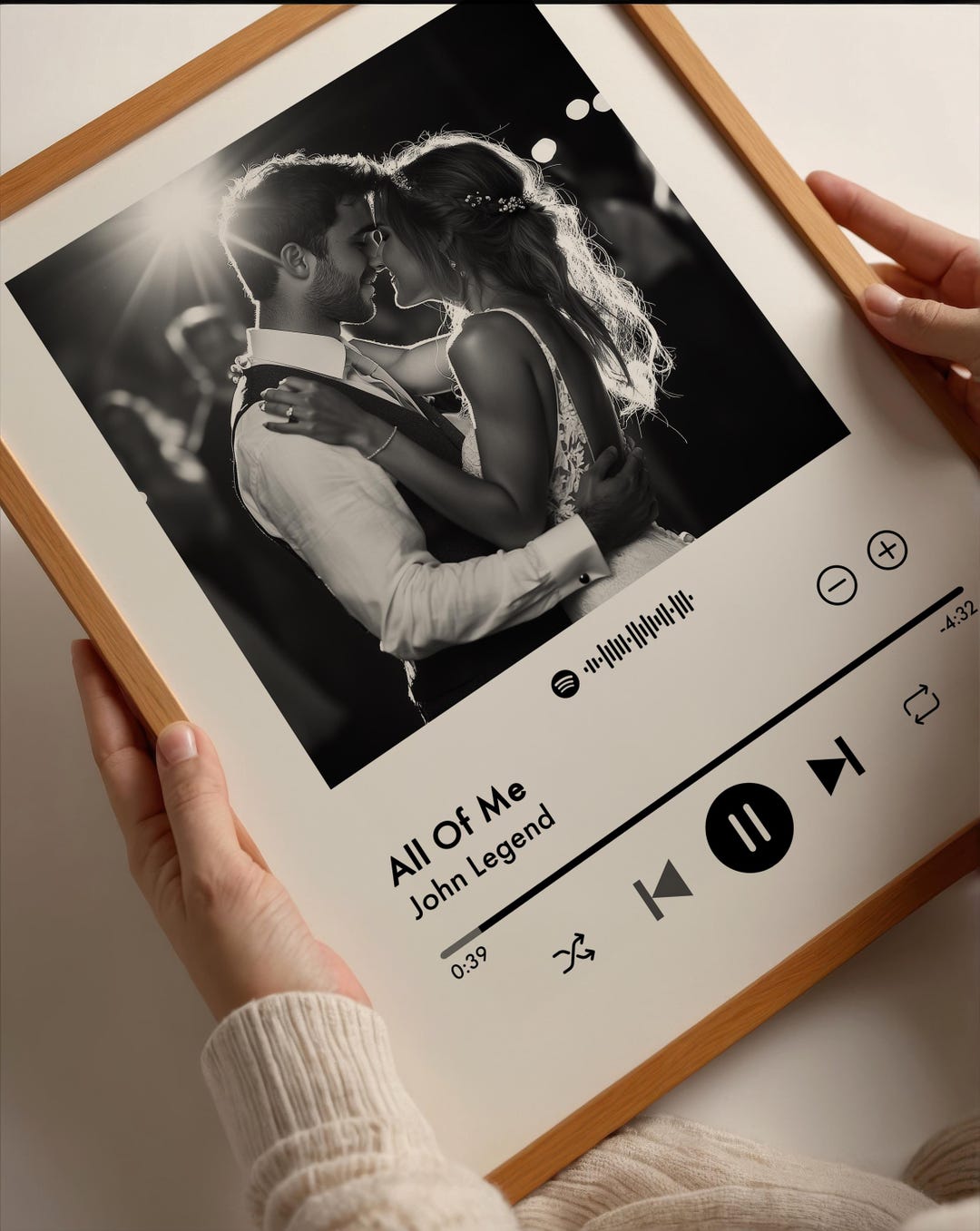 Custom Song Print | Music Player Style Art | Personalised First Dance ...