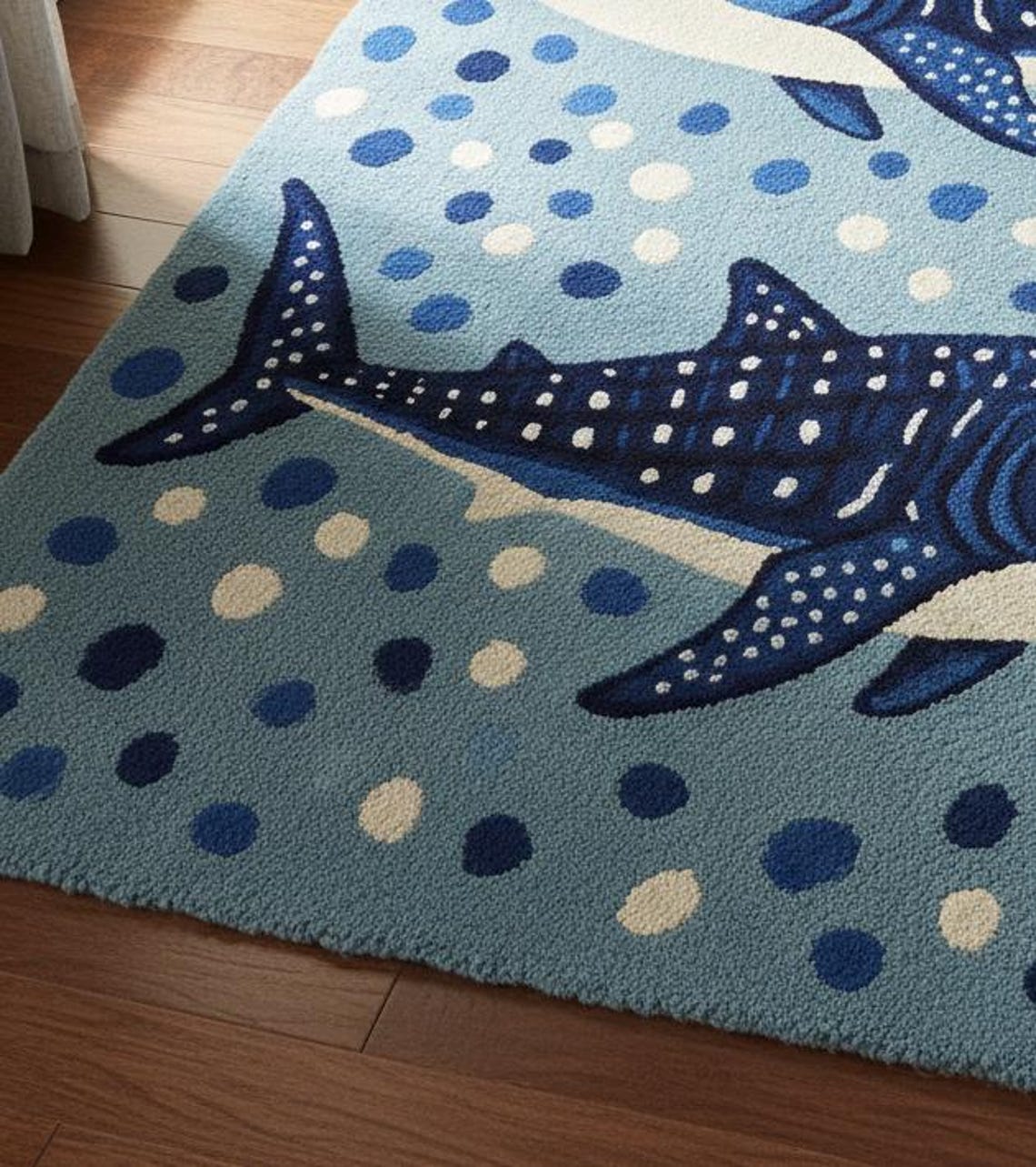 Ocean Whale Shark Hand-tufted Rug | Playful Whale Shark Design Rug ...
